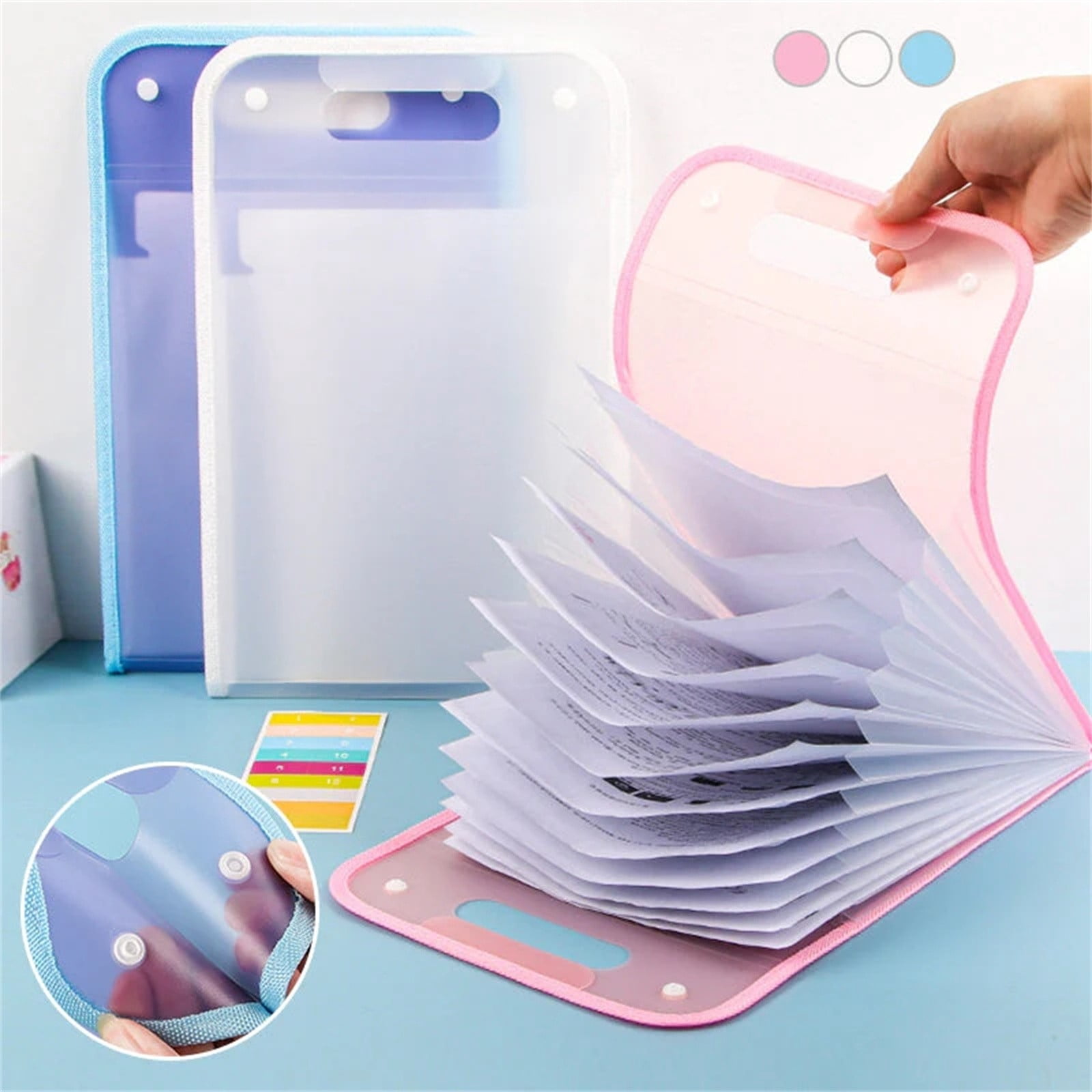 Walmart+ Deals, 1X Folder Plastic File Folder Extended Folder with Snap ...
