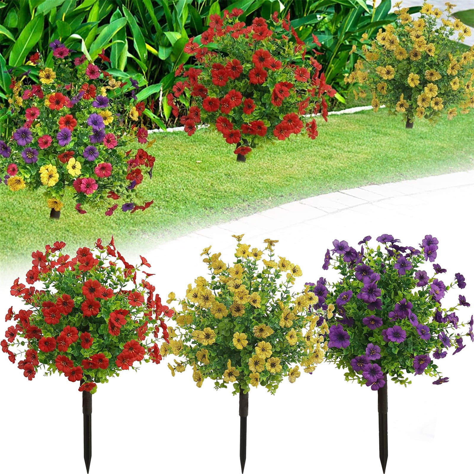 Walmart Deals! Artificial Boxwood Topiary Ball Trees with Ground Spikes ...