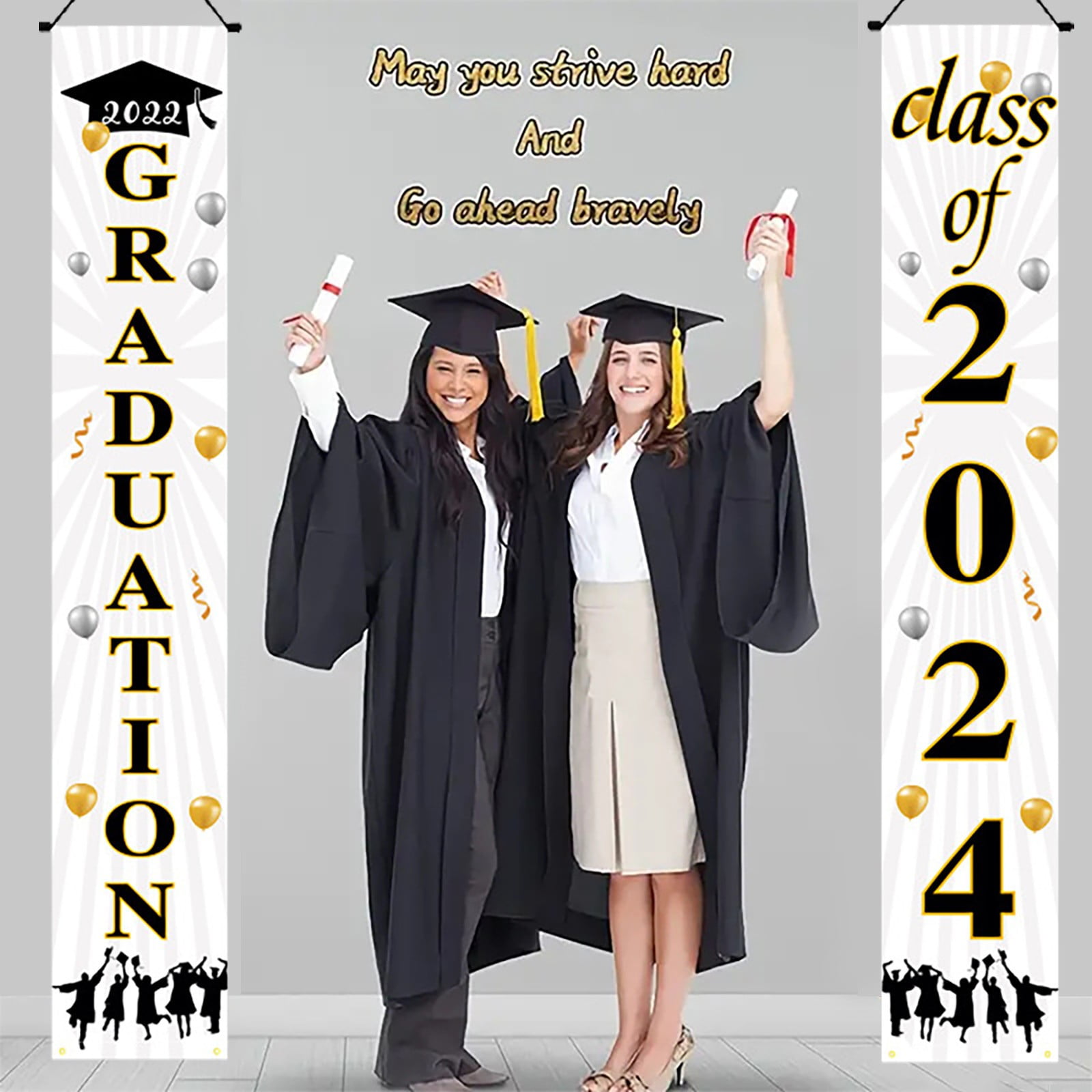 Walmart Deals Event & Party,Graduation Decorations 2024 GRAD Banner ...
