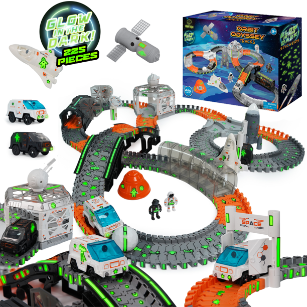 USA Toyz Orbit Odyssey Space Tracks Playset 225 Pieces Interactive STEM ...