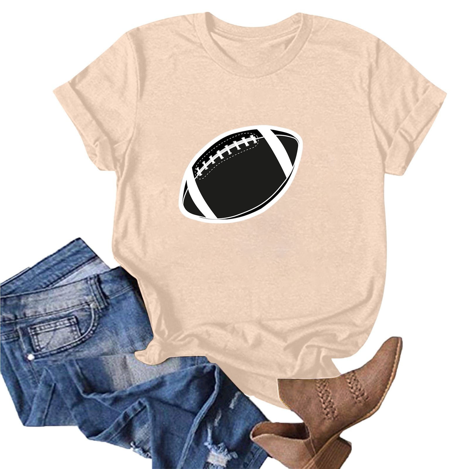 Walmart Exclusive Womens Rugby Motif Drop - Shoulder Top, Short Sleeve ...