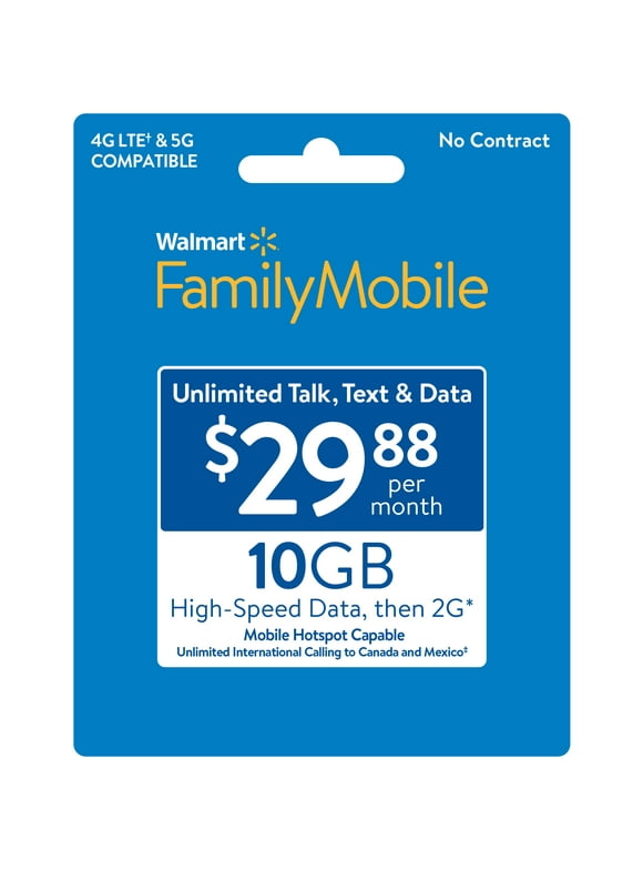 Walmart Family Mobile Phone & Data Plans in Cell Phones - Walmart.com
