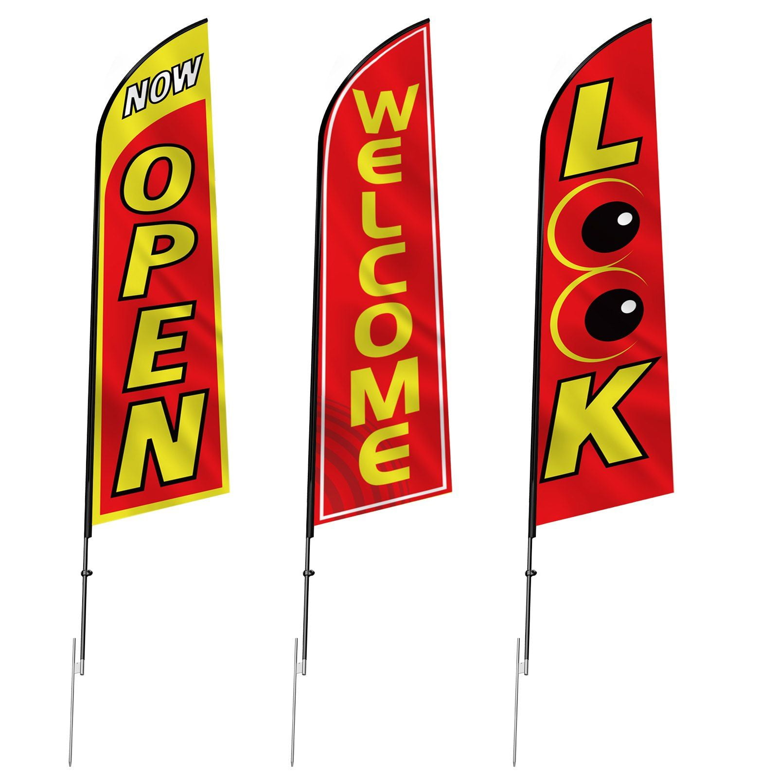 Walmart Open Look Welcome Feather Flag Kit - 6ft Business Advertising ...