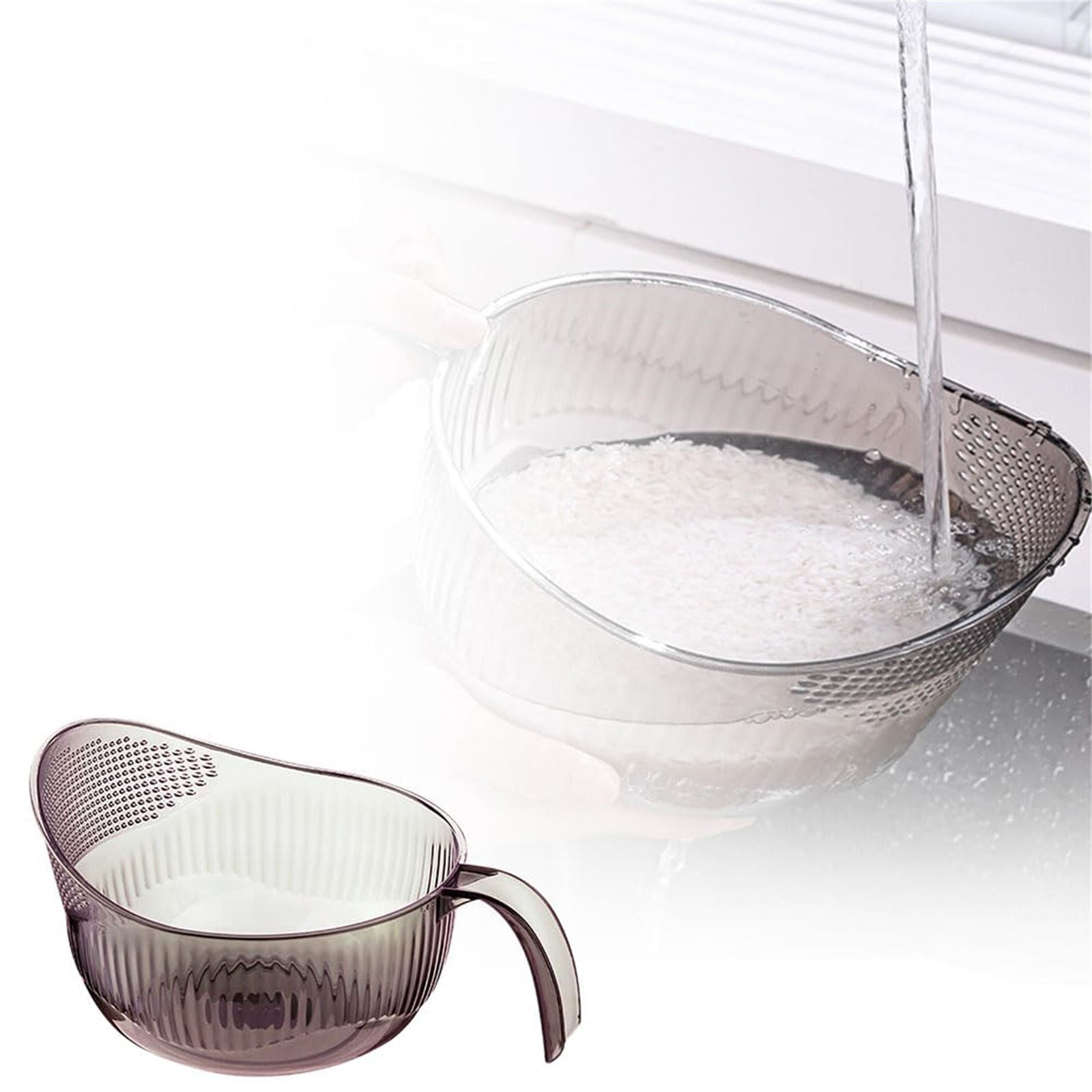 Strainer Bowl Multifunctional Rice Strainer With Fine Holes And Handle ...