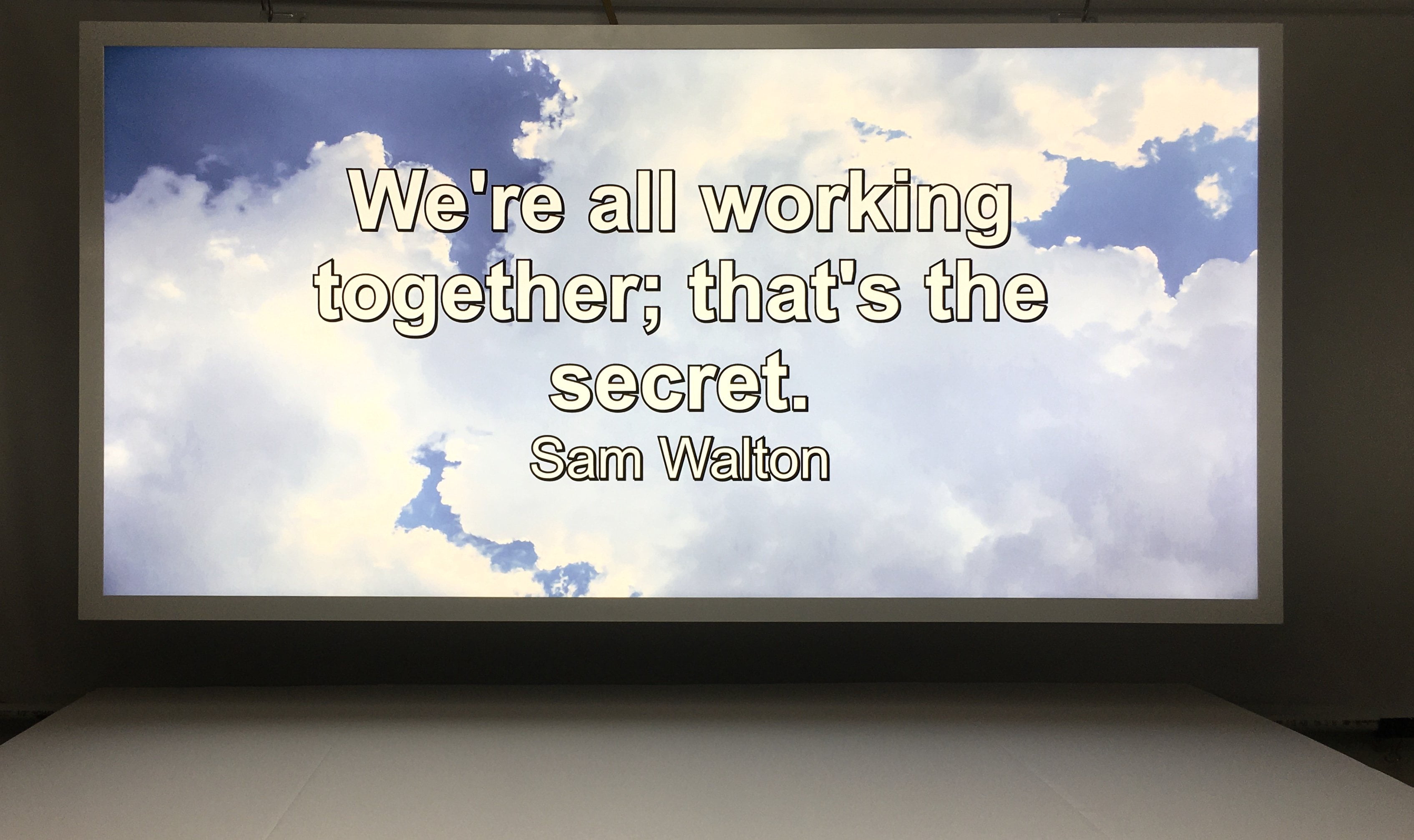 Walmart - Sam Walton quote “We’re all working together” Custom Printed ...