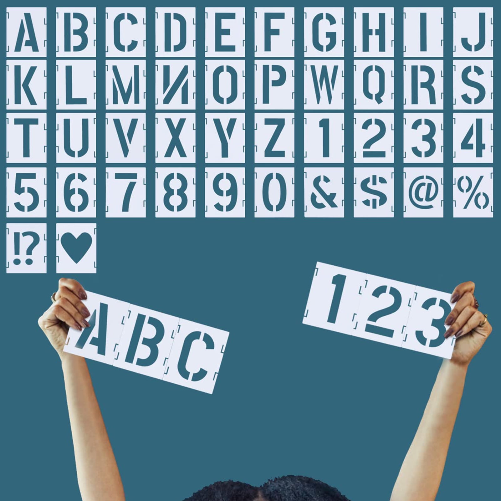 Walmart Unmarked Deals Bobasndm 3 Inch Letter Stencils Symbol Numbers ...