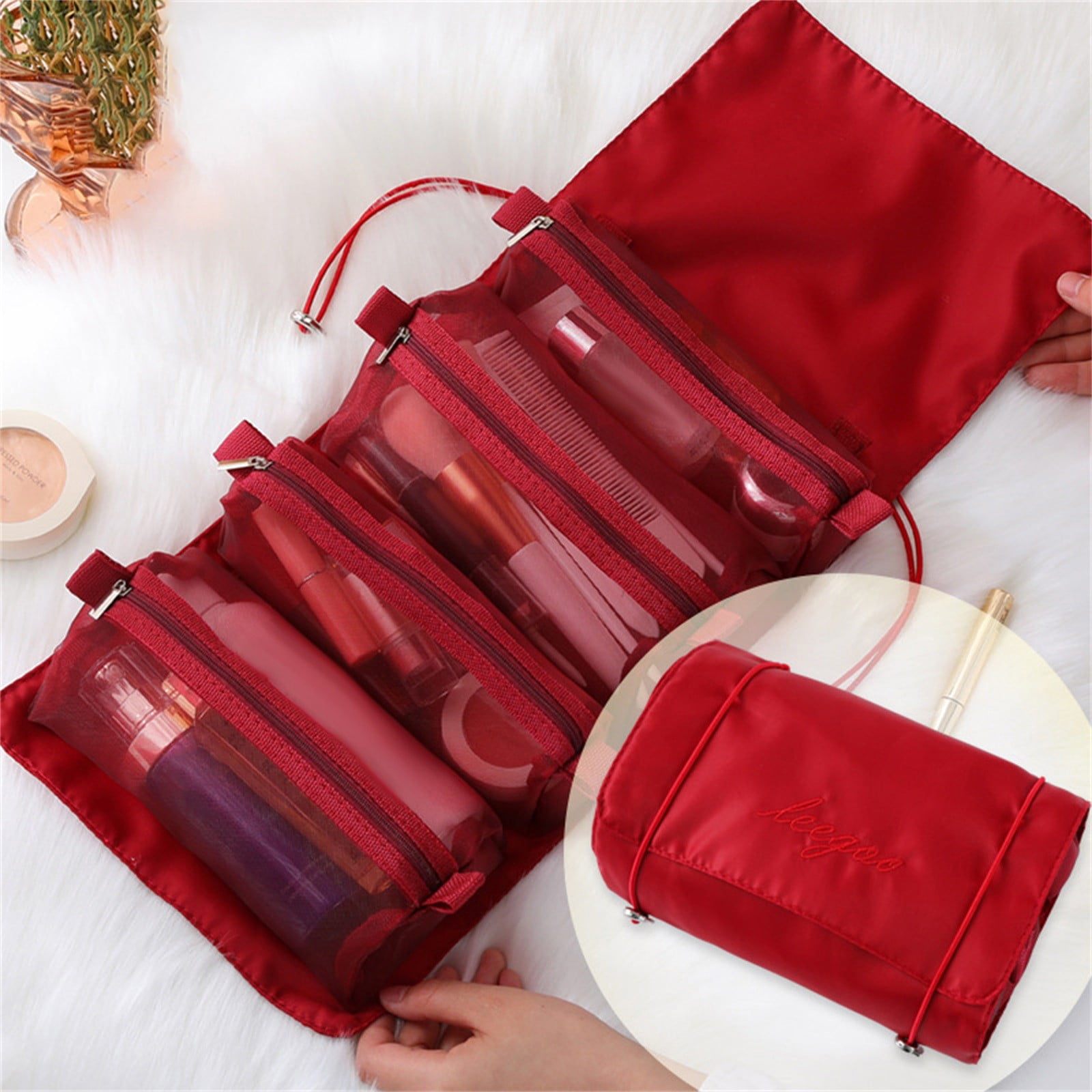 Walmart Week Sales Cosmetic Bag New Four In One Gauze Cosmetic Bag