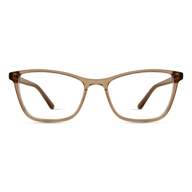 Walmart Women's Rx'able Eyeglasses, Mv005 Jaclyn, Light Brown, 51-16 ...