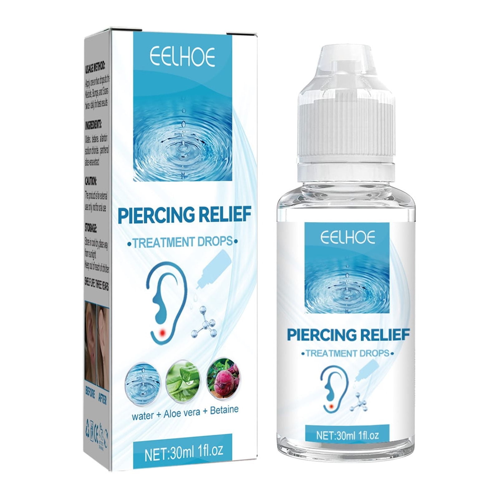 Walmeck 30ml Piercing Drops Aftercare Gentle Soothing Bumps Keloid for ...