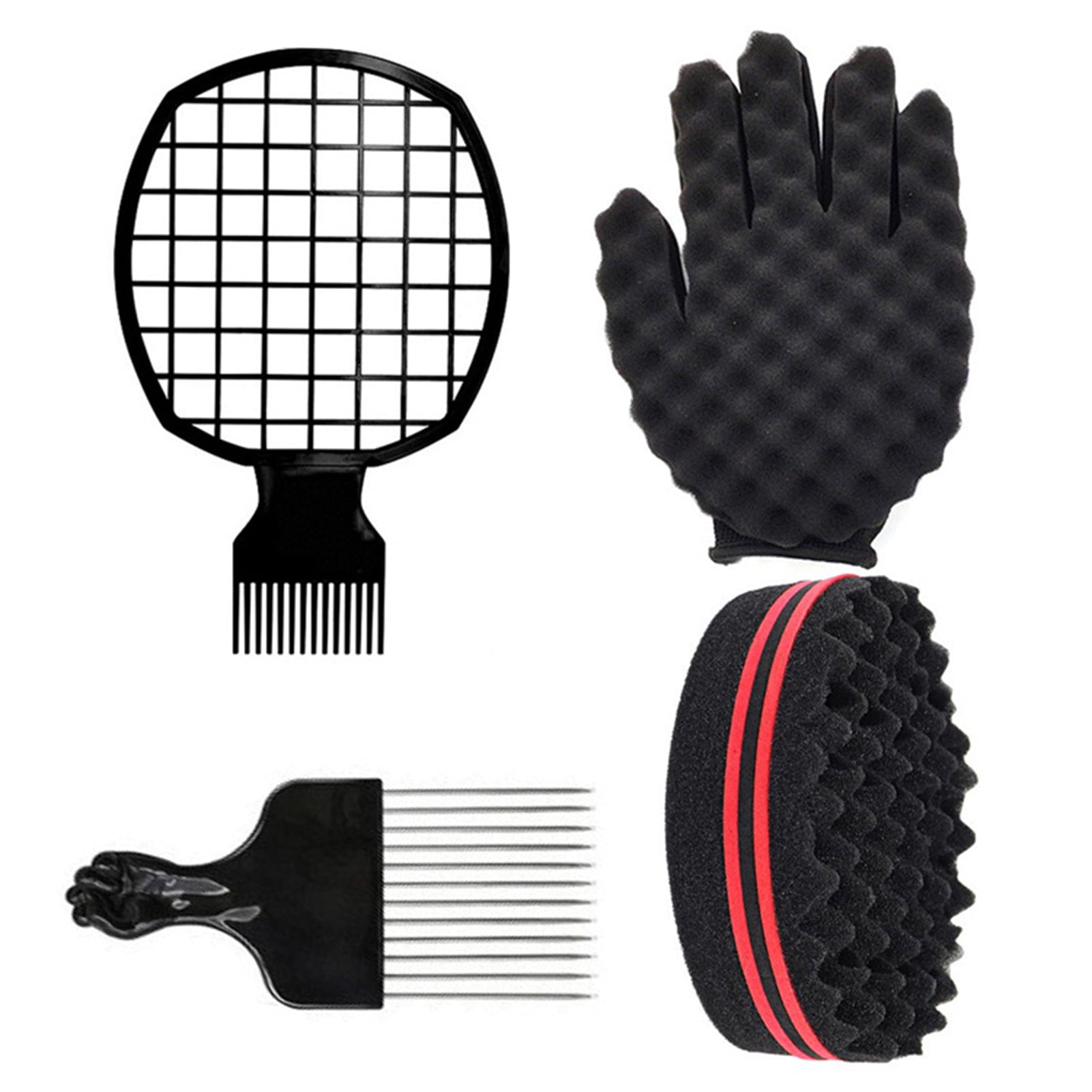Walmeck Afro Comb Set, Curly Hair Dresser Pack, Dirty Braid, Perm Style ...