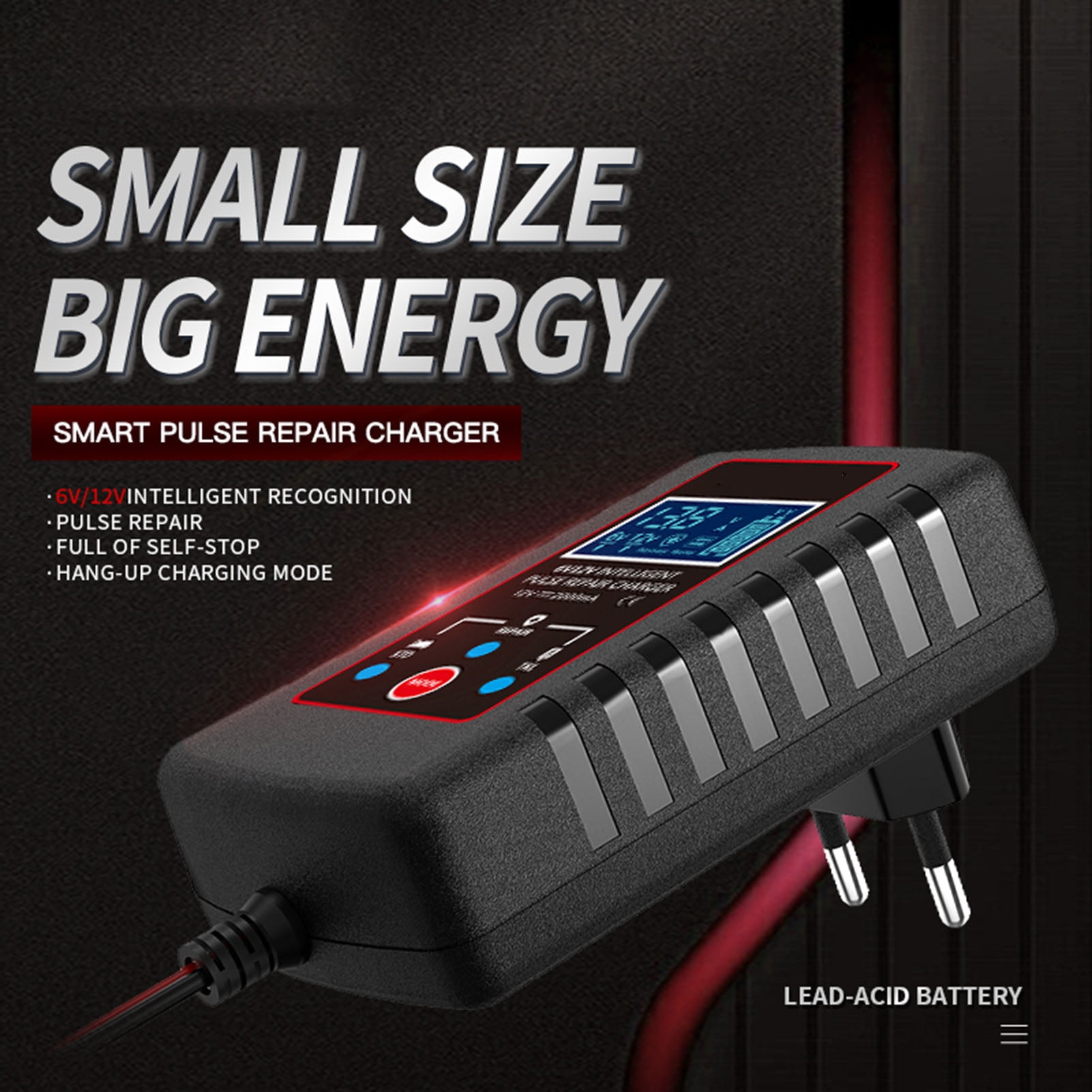 Walmeck Charger,Mower Boat Marine Battery 6V 12V Car Lawn Mower Boat Marine Lead Marine Lead ...