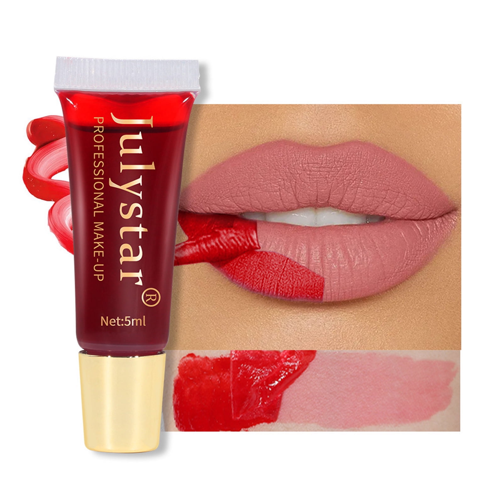 Walmeck Lip Gloss package,Stain Waterproof Lip Off Lip Stain Peel Off ...