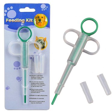 Pet Syringe Tablet Pill Gun Piller Push Dispenser Medicine Water Dog ...