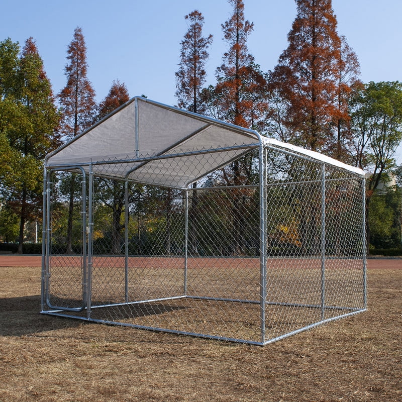 Walnest 10 x 10 ft Outdoor Dog Kennel with UV & Water-resistant Cover ...