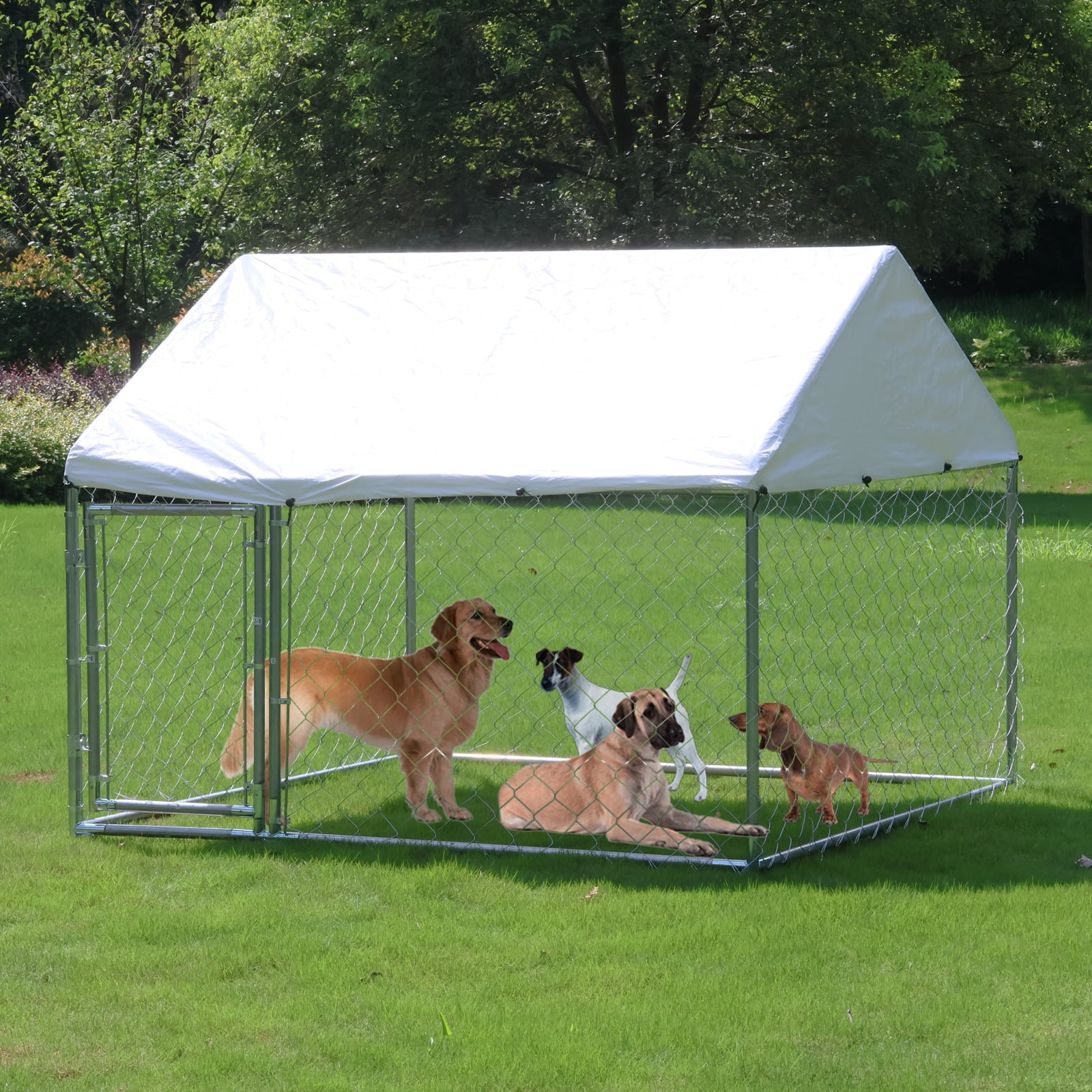 Walnest 6.5ft Dog Kennel Outdoor, Walk-in Pet Playpen with Waterproof ...