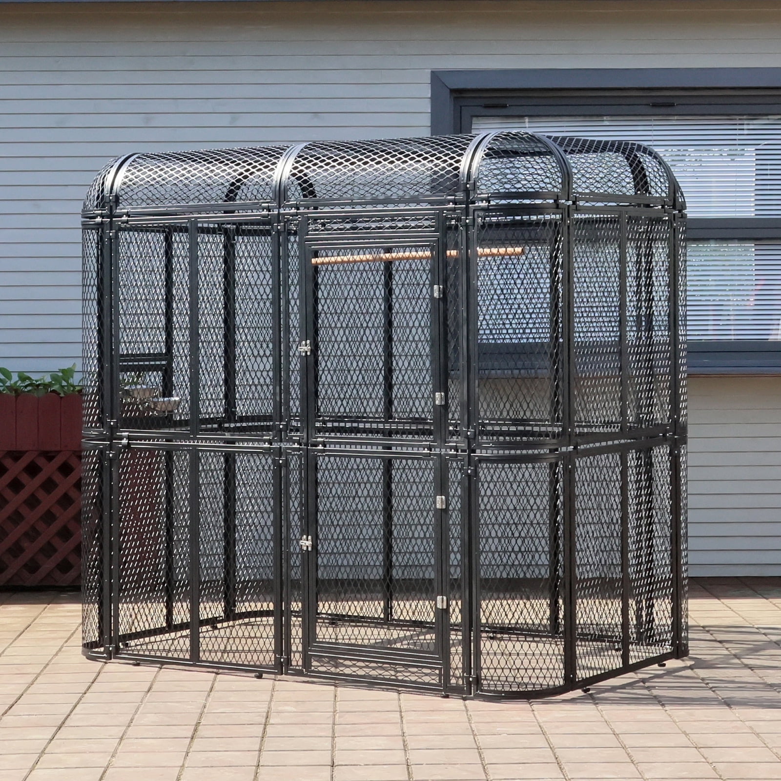 Walnest 77in Extra Large Bird Cage,Heavy Duty Bird Aviary with 2 ...