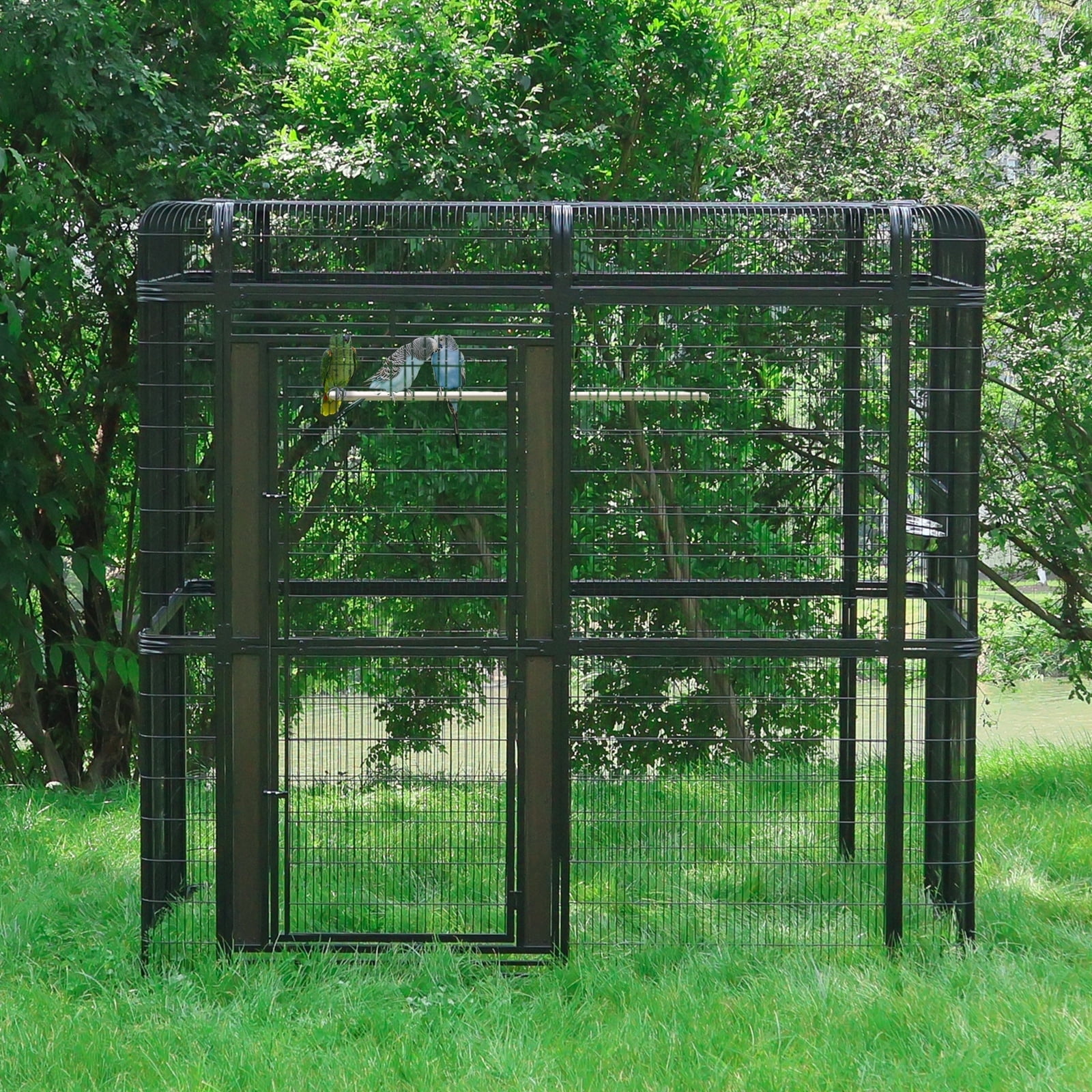 Walnest (87in)Extra Large Birdcage Heavy Duty Bird Aviary with 2 ...