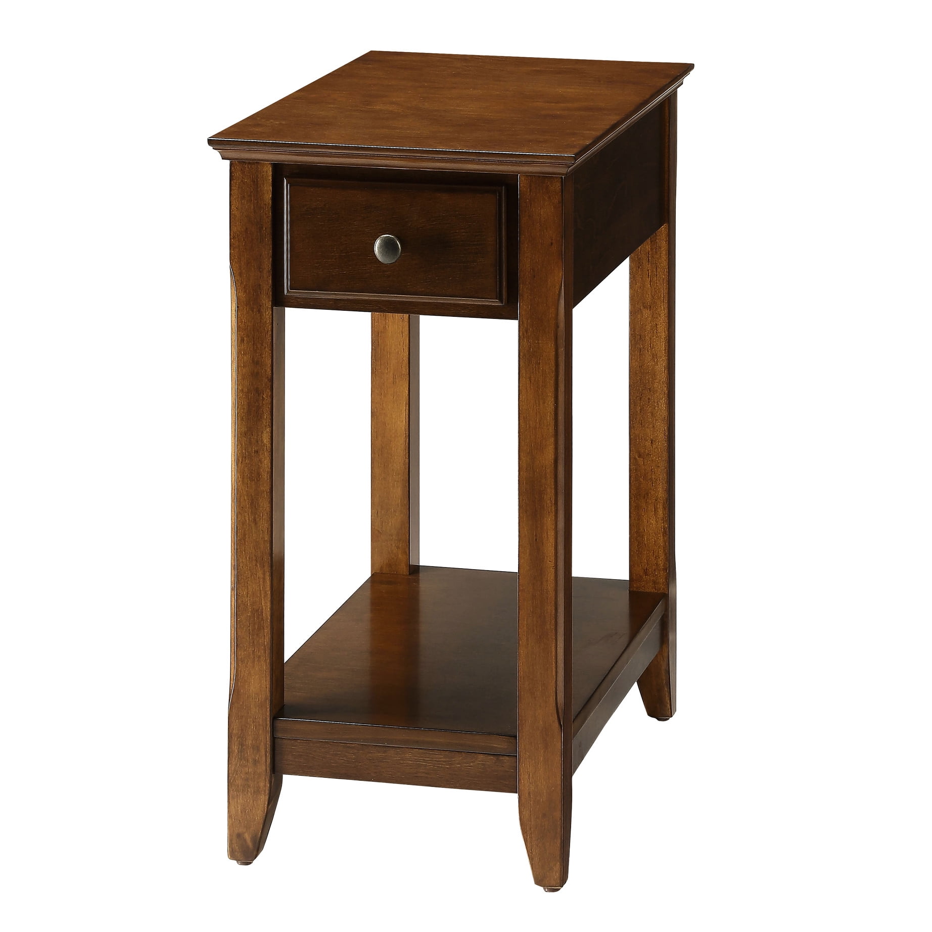 Walnut Accent Table - Solid Wood Made Versatile Storage Options ...