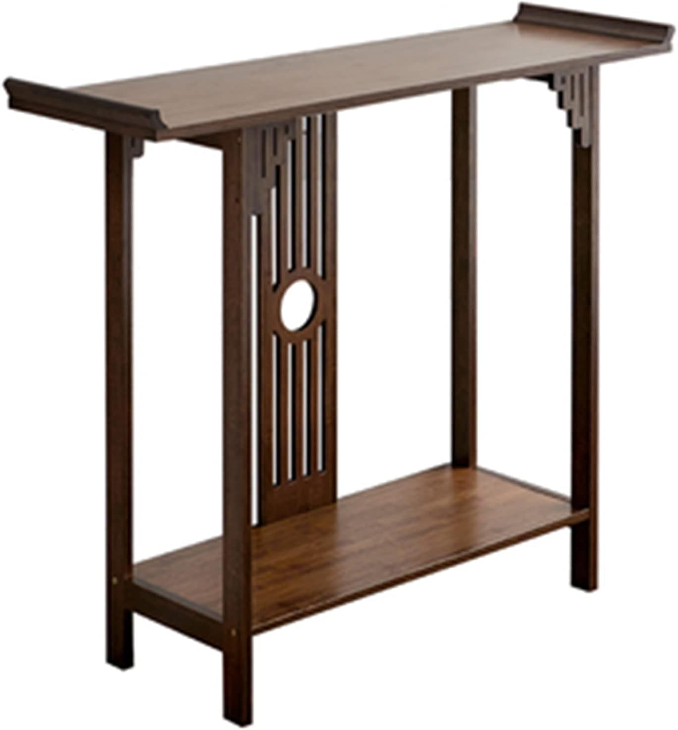 Walnut Bamboo Console Sofa Table,Vintage Sofa Table Narrow Long Console ...
