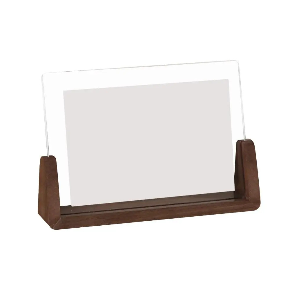 Walnut/Beech Creative Photo Frame Acrylic U Shape Transparent Frame ...