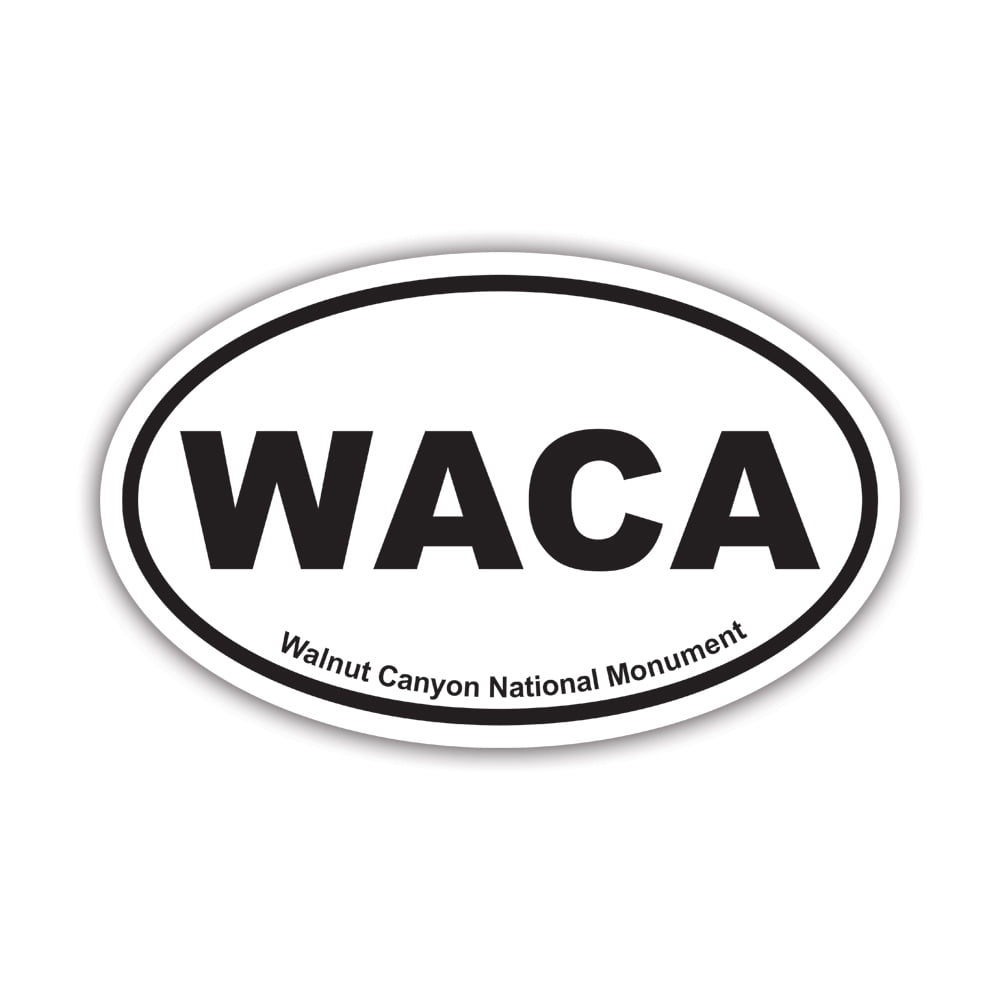Walnut Canyon National Monument WACA Oval Sticker Decal - Self Adhesive ...