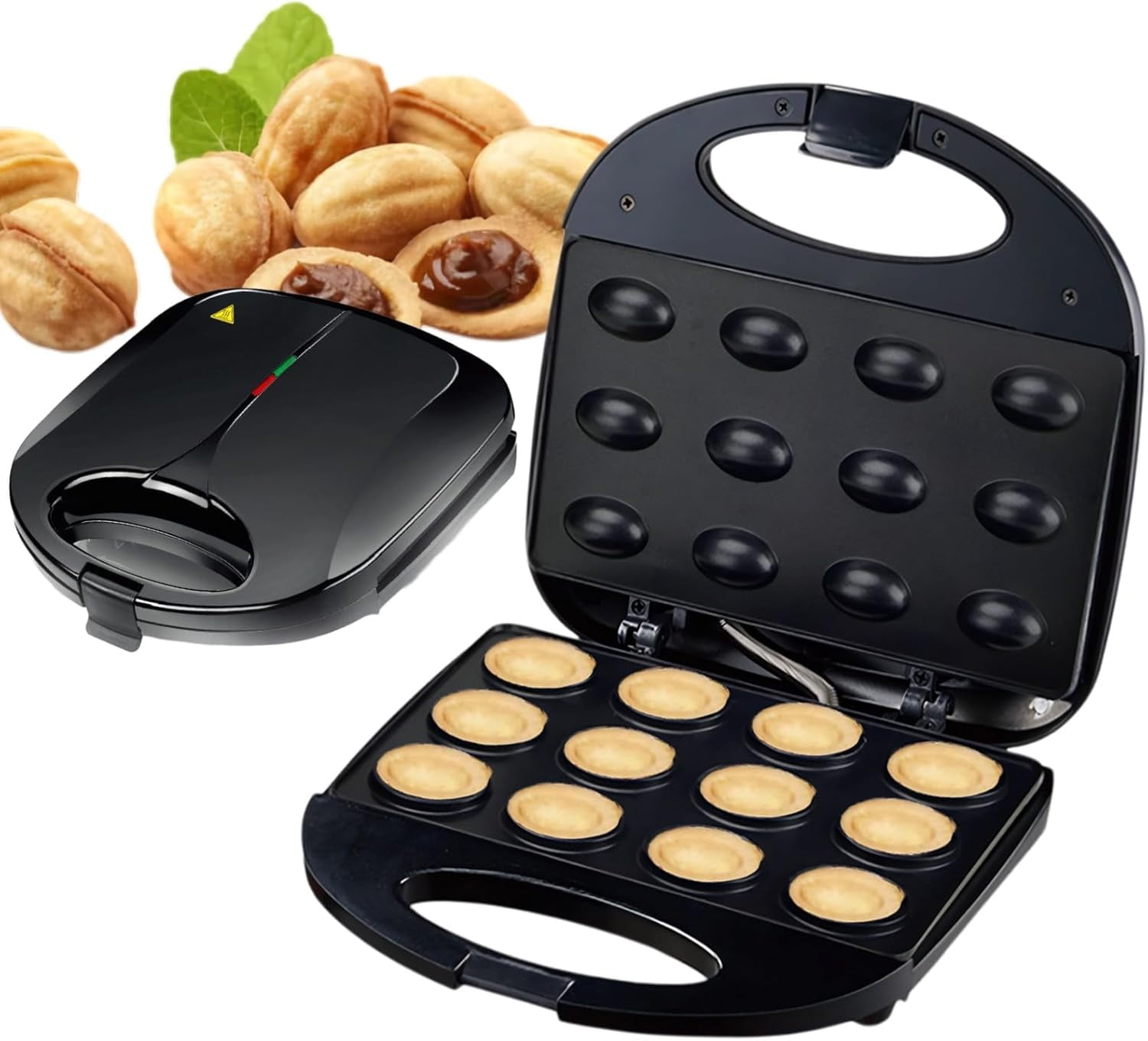 Walnut Cookie Maker 12 Holes, Electric Walnut Cake Mold Maker, Non ...