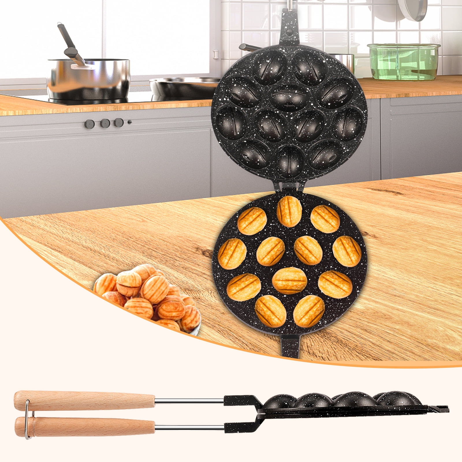 Walnut Cookie Mold Maker Safe Cake Nut Modes Solid Walnut Cookie Molds ...
