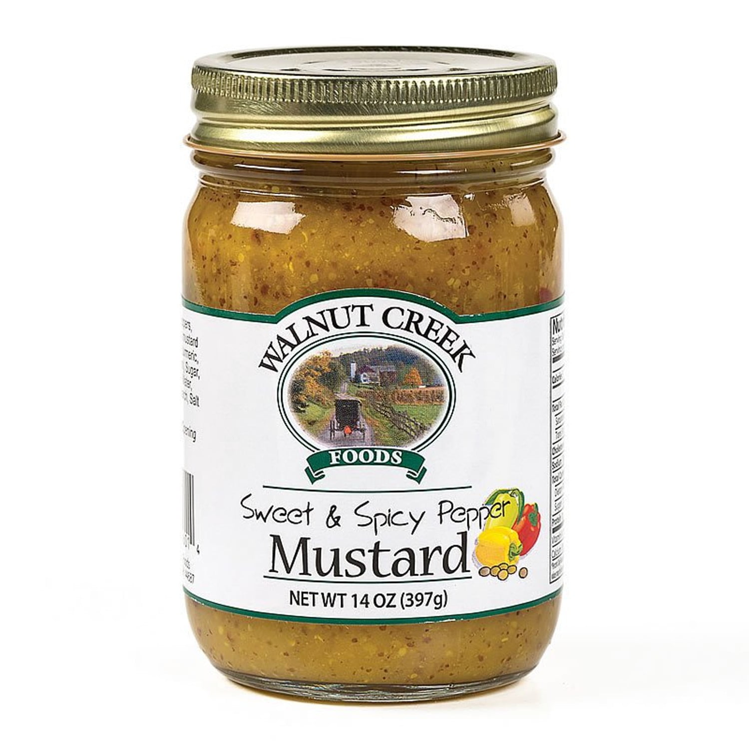 Walnut Creek Foods Artisan Mustard - Sweet and Spicy Pepper Mustard ...