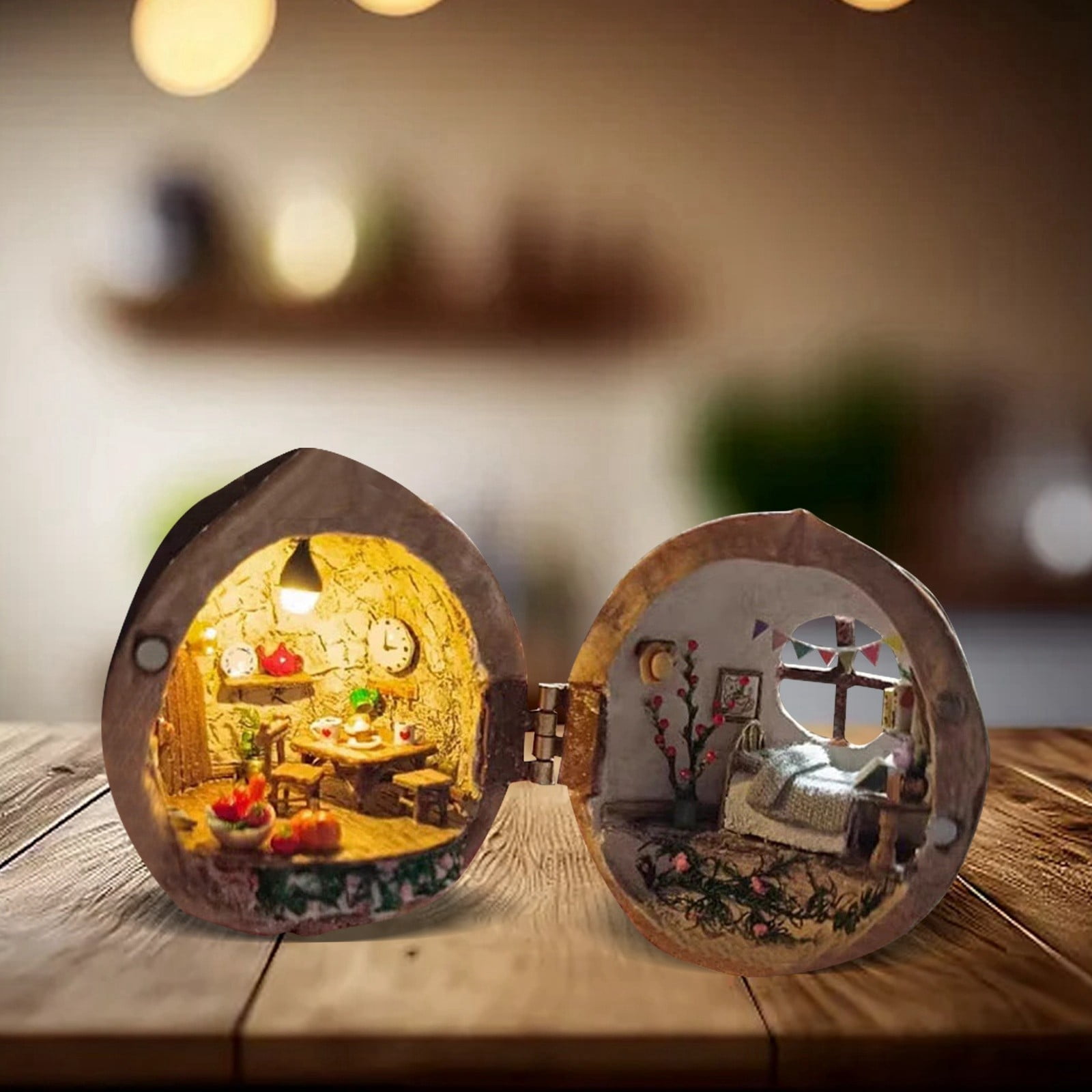 Walnut Doll Mini Handmade Walnut Doll Tiny World Inside Walnuts Walnut ...