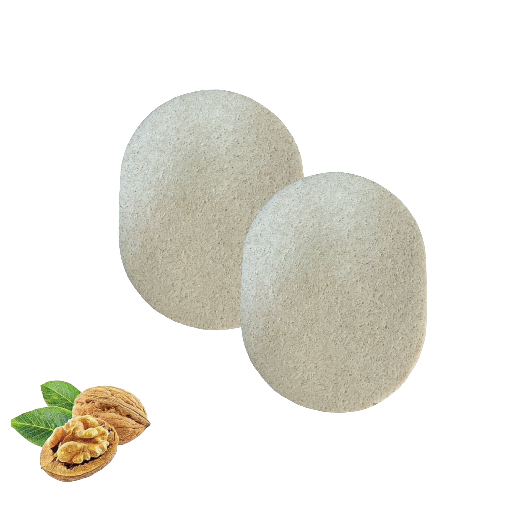Walnut Facial Exfoliating Sponges (2-Pack) - Walmart.com