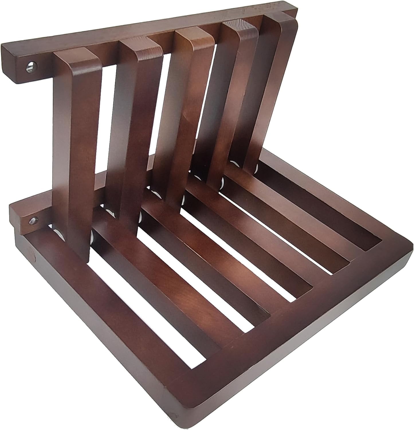 Walnut Folding Shoe Changing Stool for Children, Wall Mounted Hidden ...