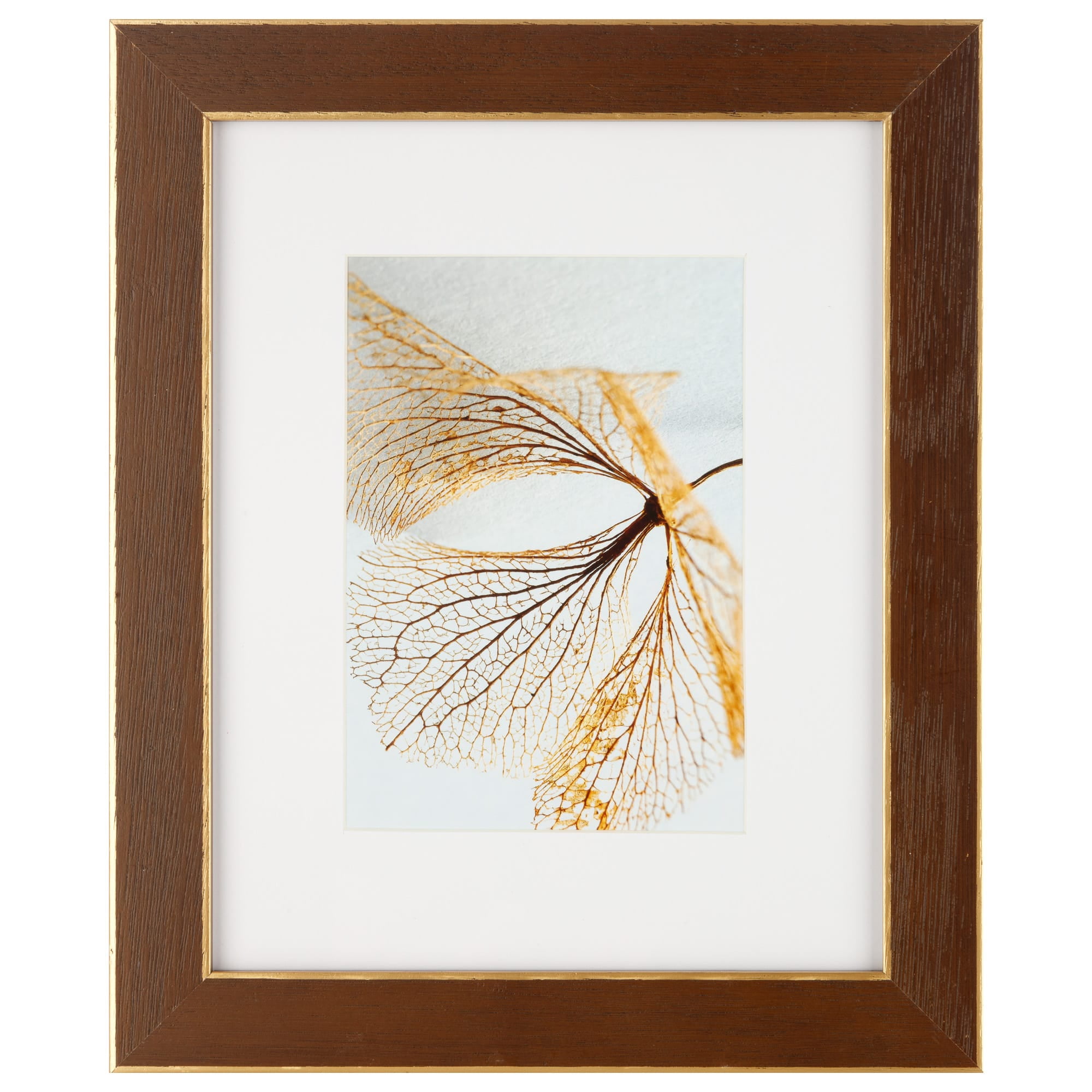 Walnut & Gold Trim Frame with Mat, Gallery by Studio Décor® - Walmart.com