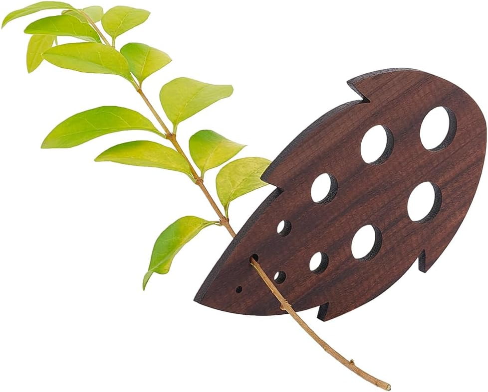 Walnut Herb Stripping Tool 10 Holes Kitchen Vegetable Leaf Remover for ...