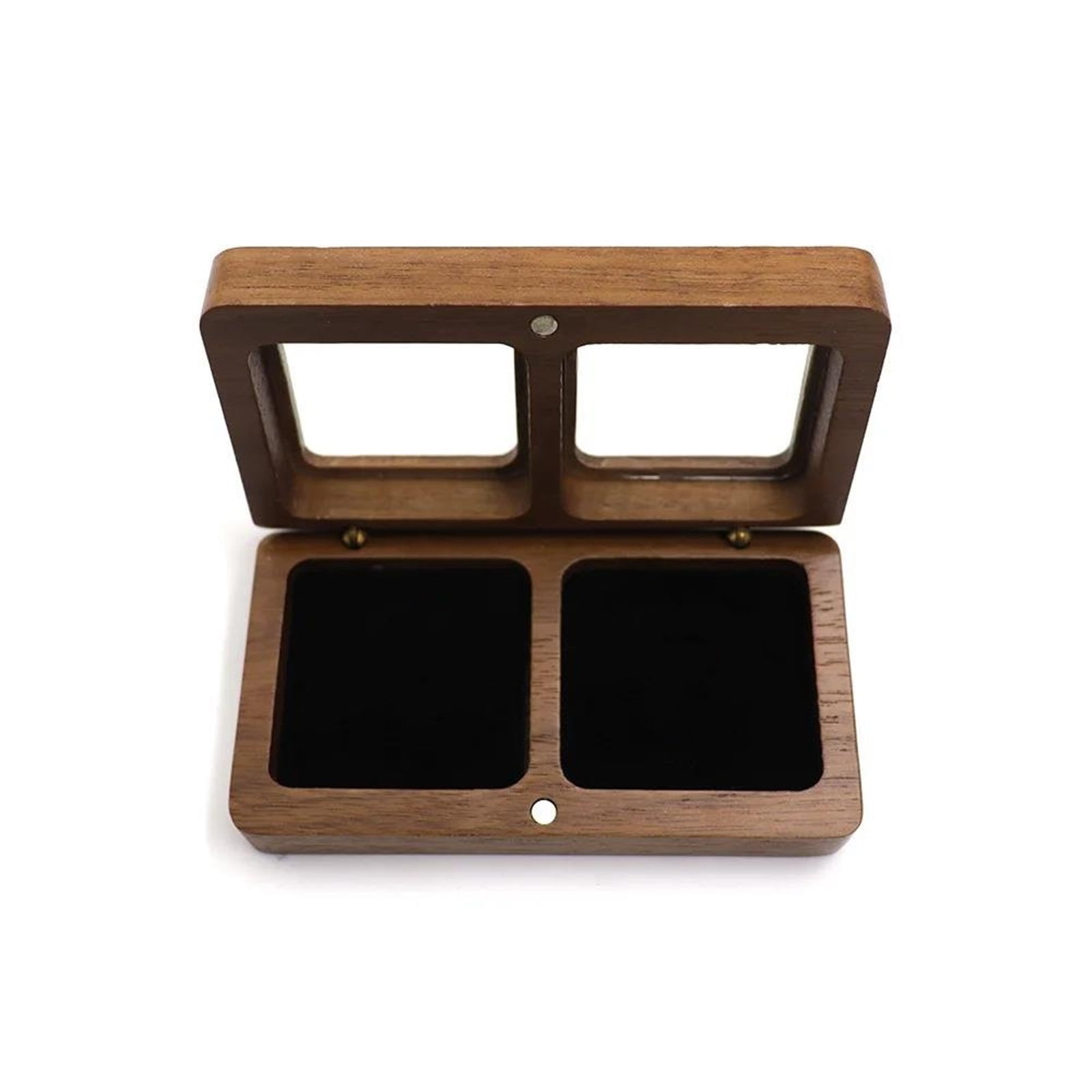 Walnut Jewelry Box Ring Storage Box Earring Holder Box Jewelry Boxes ...