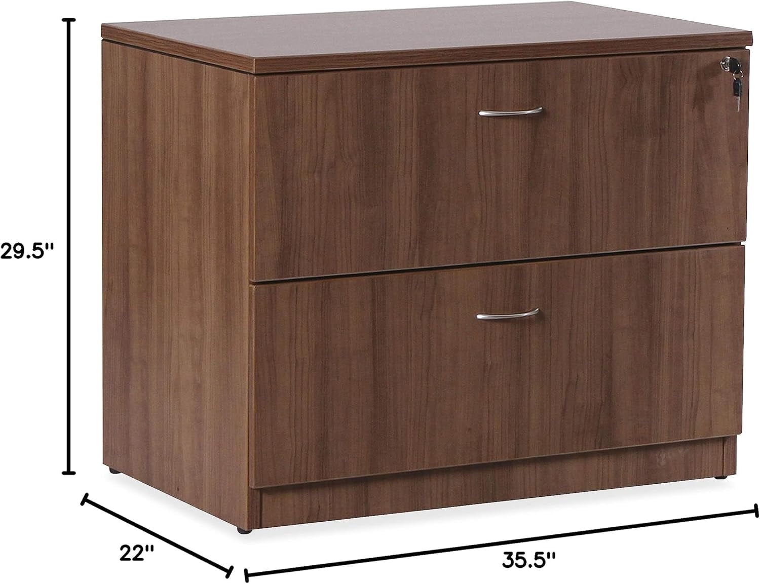 Walnut Laminate Lateral File, 22 x 35.5 x 29.5 inches - Walmart.com