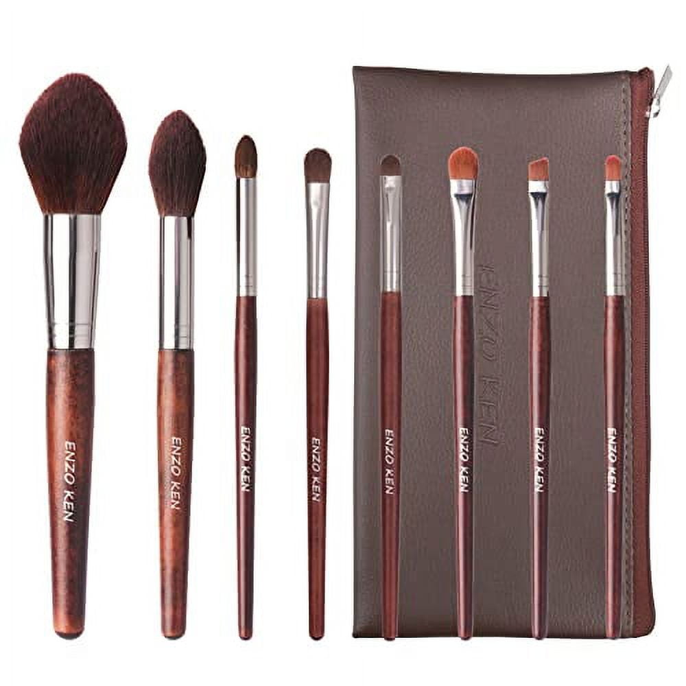 Walnut Makeup Brushes Set Professional, Natural Pony Hair Makeup Brush ...