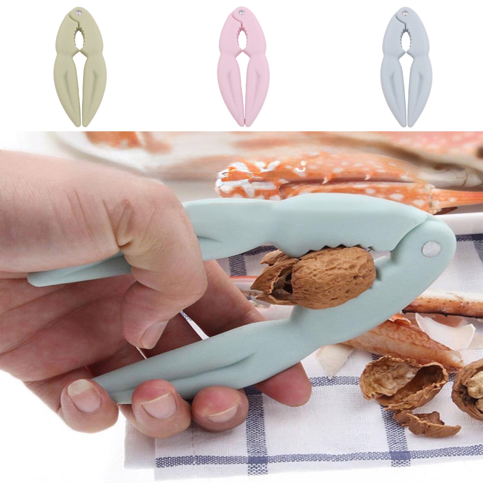 Walnut Nut Tongs Crab Claws, Stainless Steel Crab Sheller, Non-Slip ...