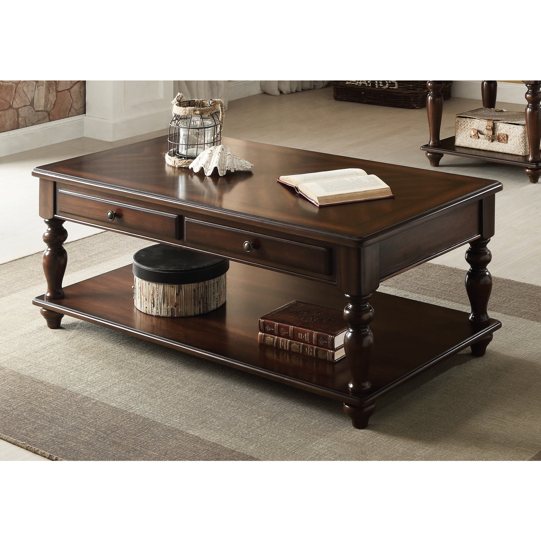 Walnut Rectangular Coffee Table with Lift | Lift Top for Extra Space ...