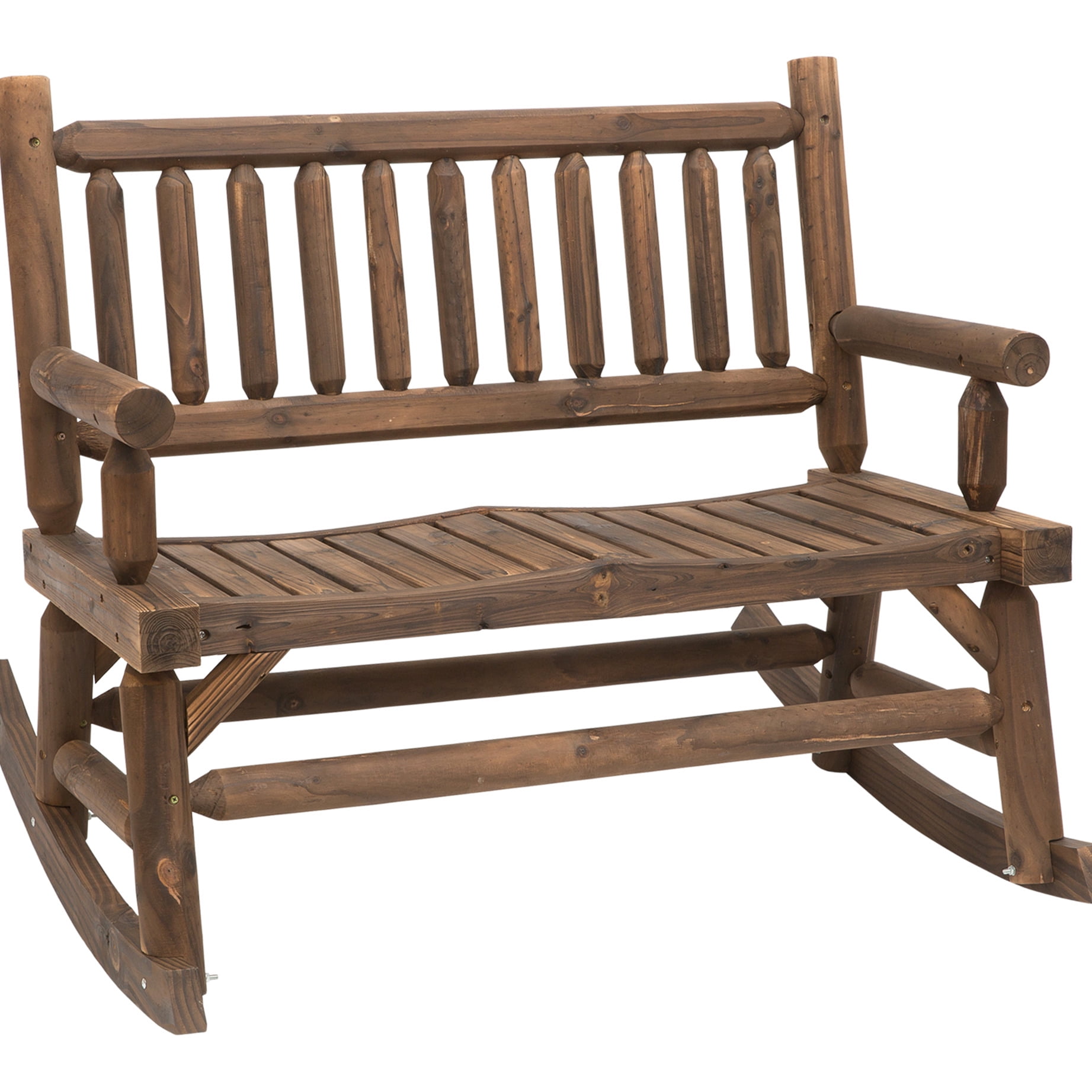 Walnut Rocking Chair With Pattern For Two - And Comfortable Outdoor In ...