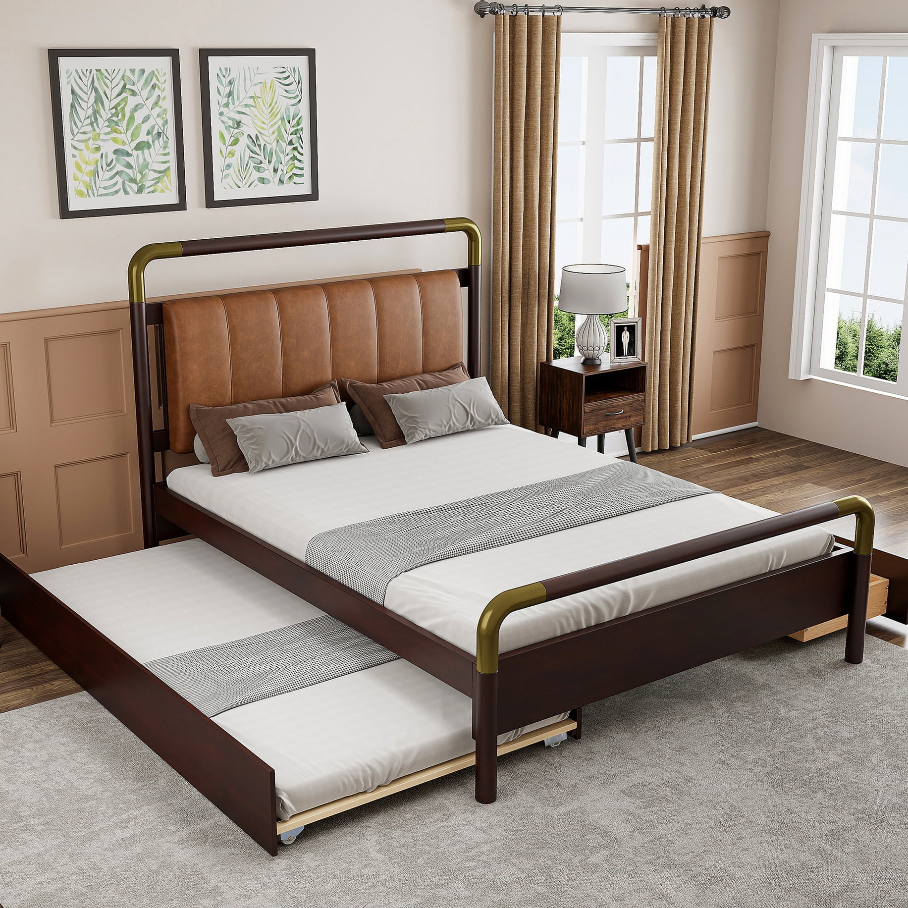 Walnut Shade - Clean Lines and Minimalist Silhouette - Stylish Bedroom ...