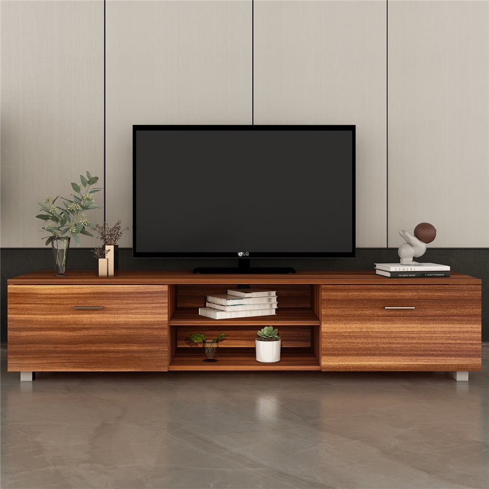 Walnut TV Console for 65 Inch TV, SEGMART Modern TV Stand Table with ...
