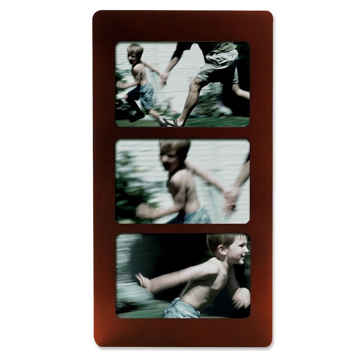 Walnut Wood 6x4 Multi Triple Horizontal Picture Frame - Walmart.com