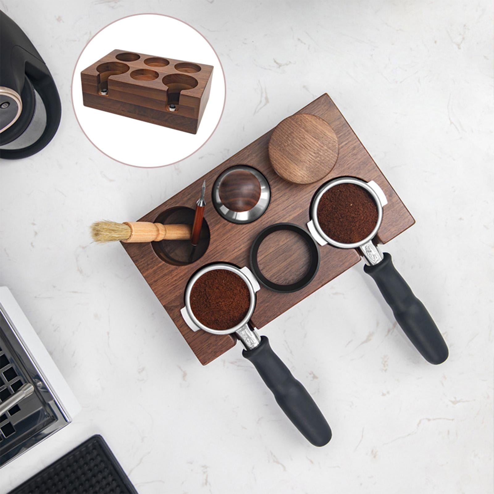 Walnut Wood Coffee Tamper Stand Espresso Tampering Mat - Walmart.com