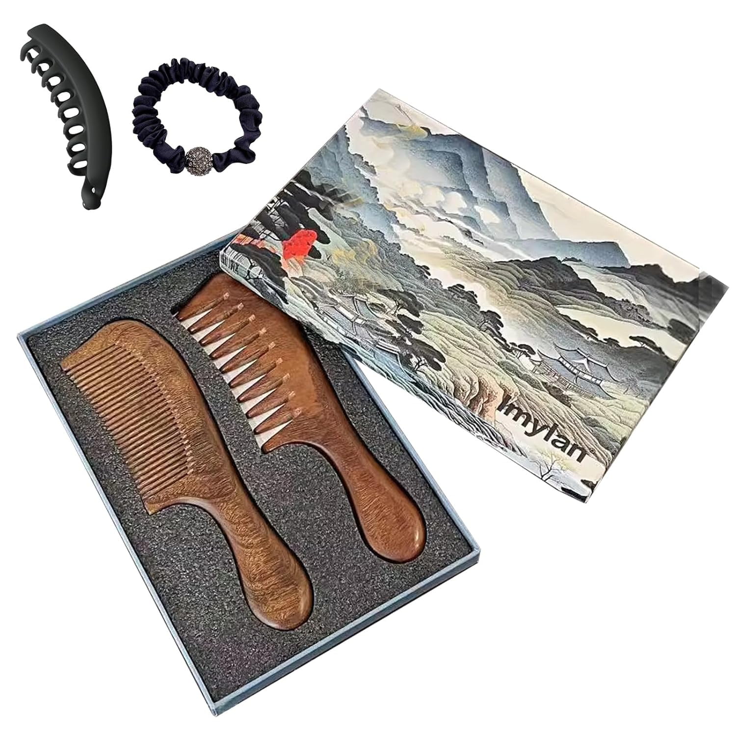 Walnut Wood Hair Comb, Walnut Wood Comb, Natural Seamless Wood Comb ...