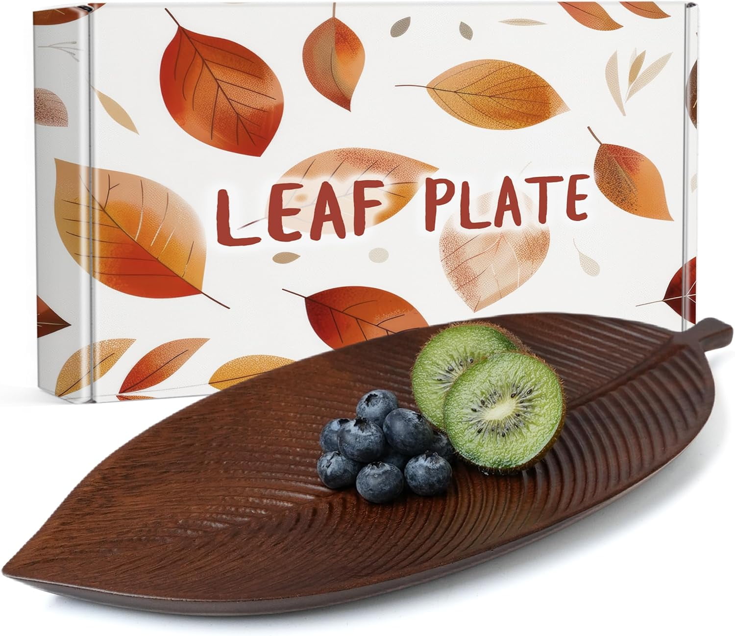 Walnut Wood Serving Tray Plates for Meal Salad Snack Bread, Handcraft ...