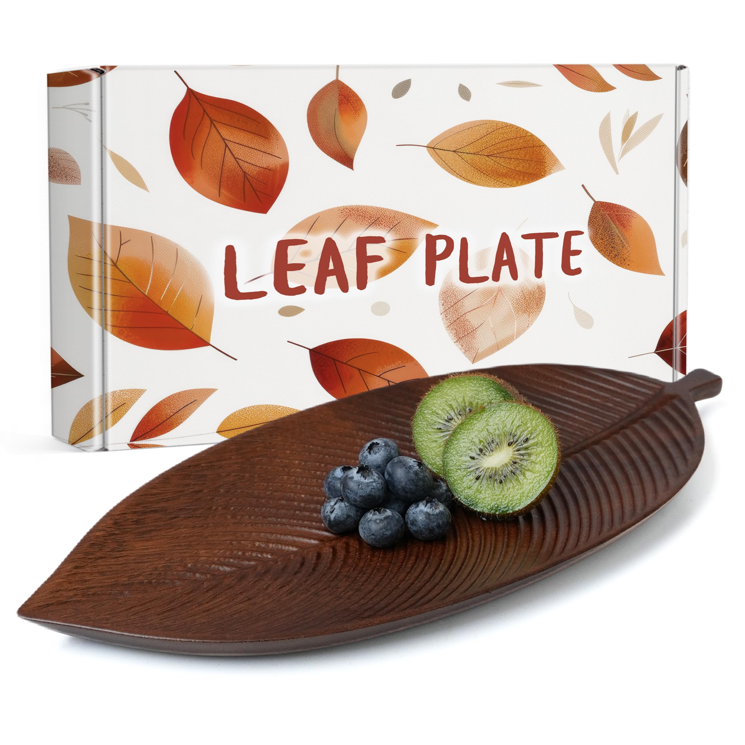 Walnut Wood Serving Tray Plates for Meal Salad Snack Bread, Handcraft ...