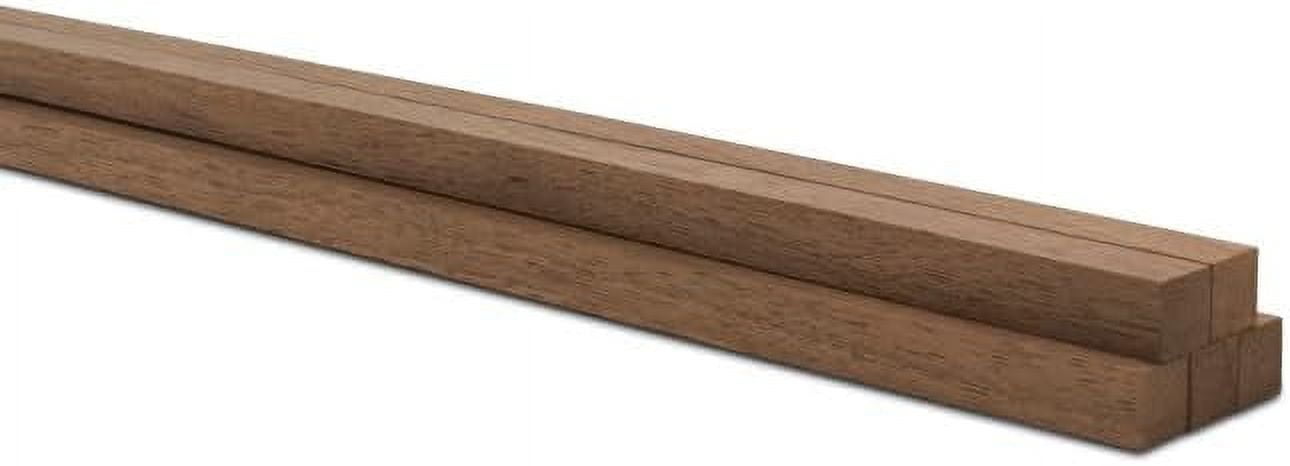 Walnut Wood Square Dowel Rods, 1/2 inch x 36, Pack of 10 Wooden Sticks ...