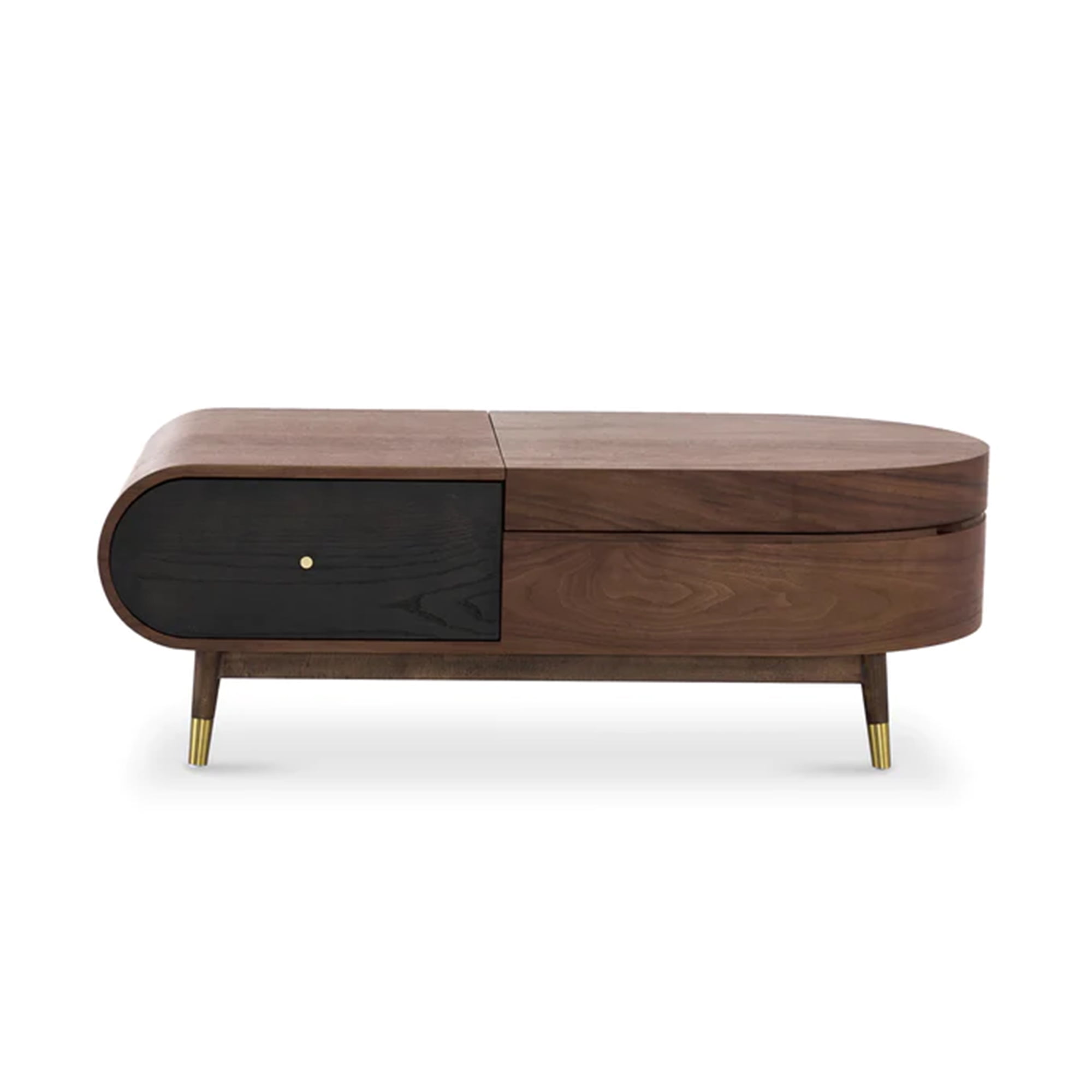 Walnut Wood Storage Cocktail Table - Walmart.com