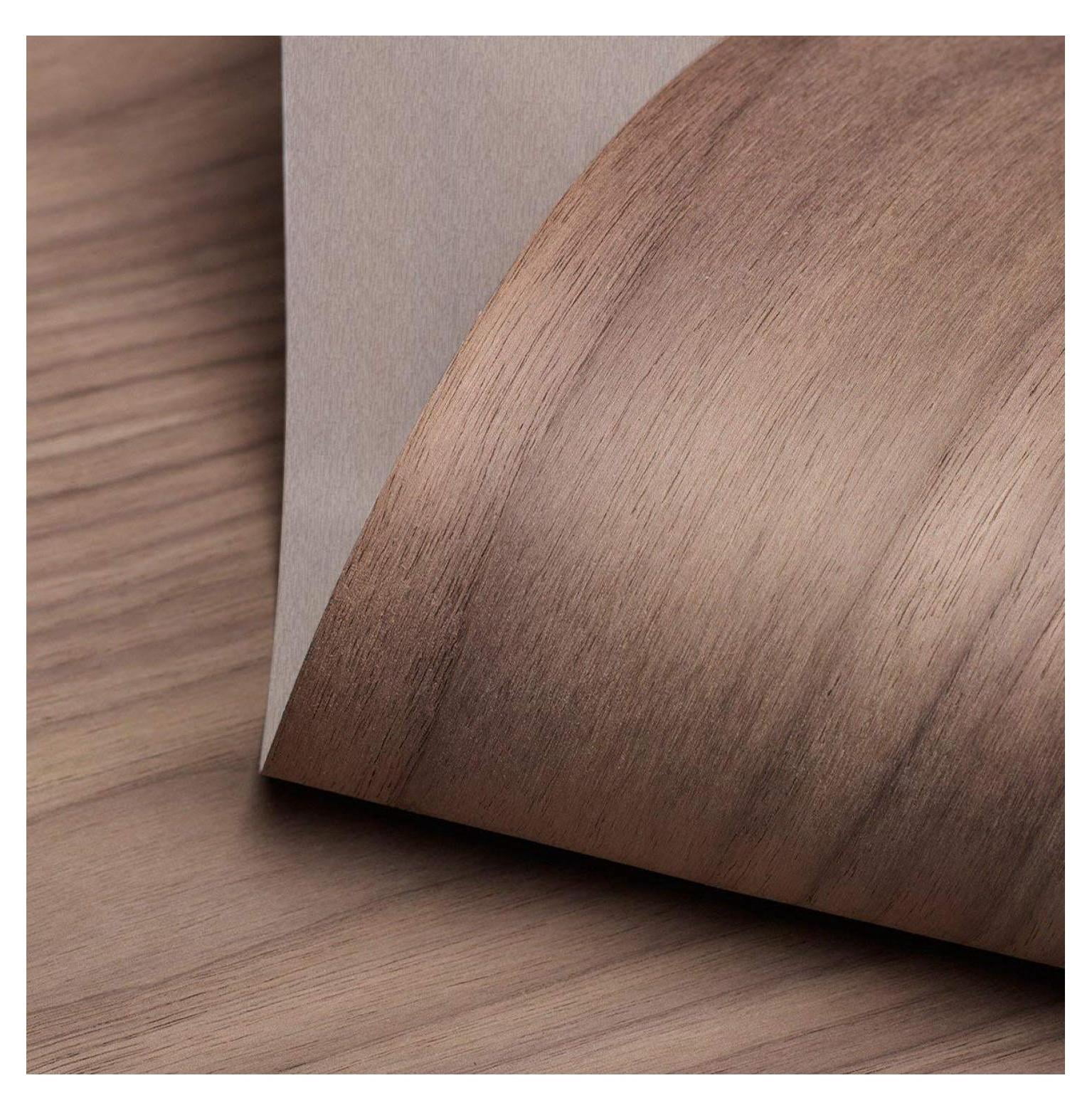 Walnut Wood Veneer Sheet Flat Cut, 24” x 96”, Peel and Stick, “A” Grade ...