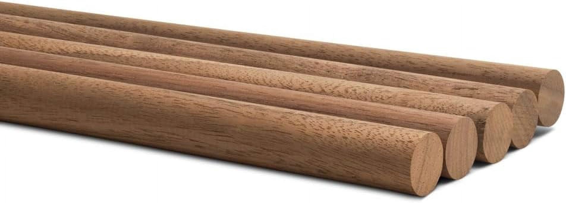 Walnut Wooden Dowel Rod 5/8 inch x 36 Pack of 10 Wooden Craft Sticks ...